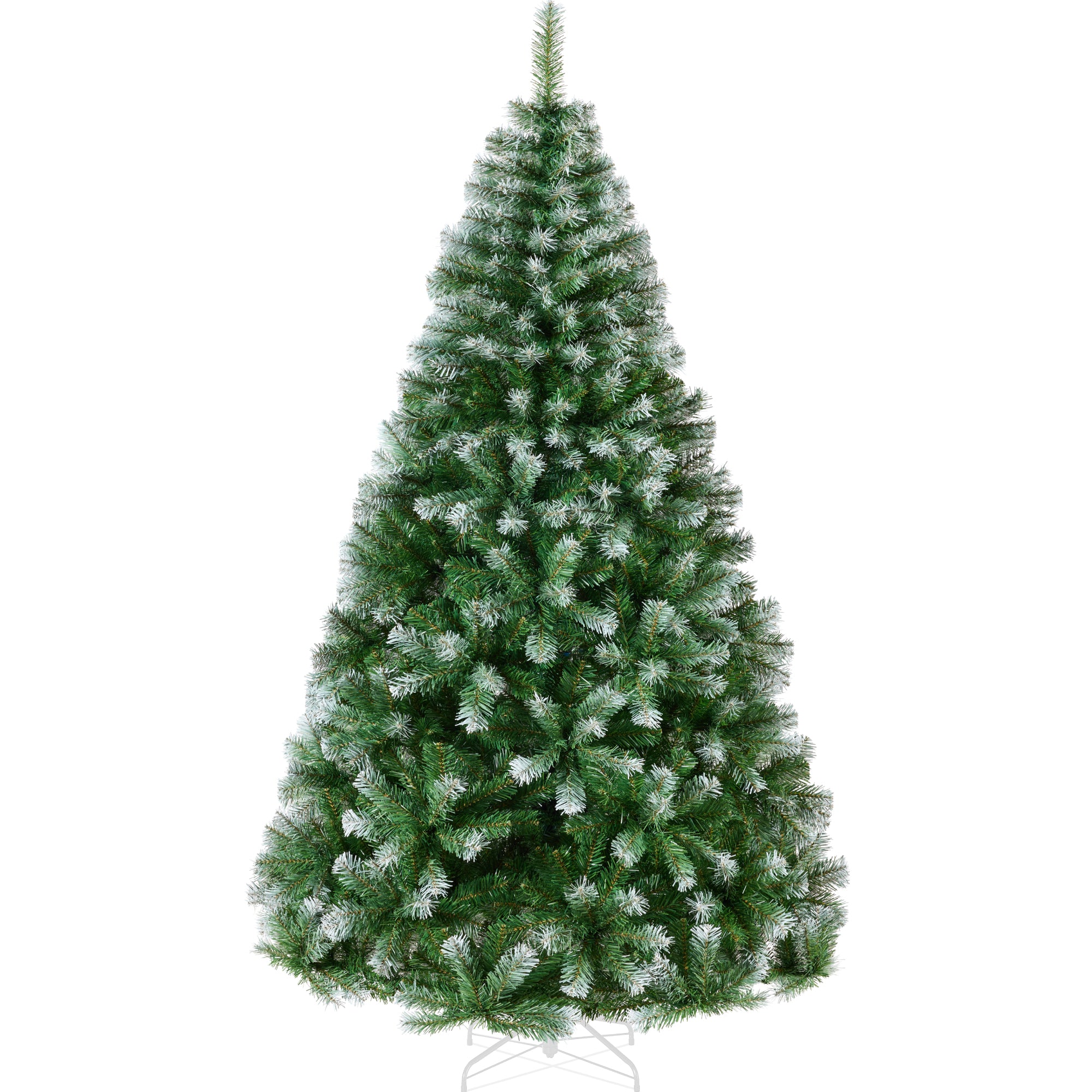 Artificial Frosted Pine Christmas Tree, Unlit Pine Design w/Easy Assem ...