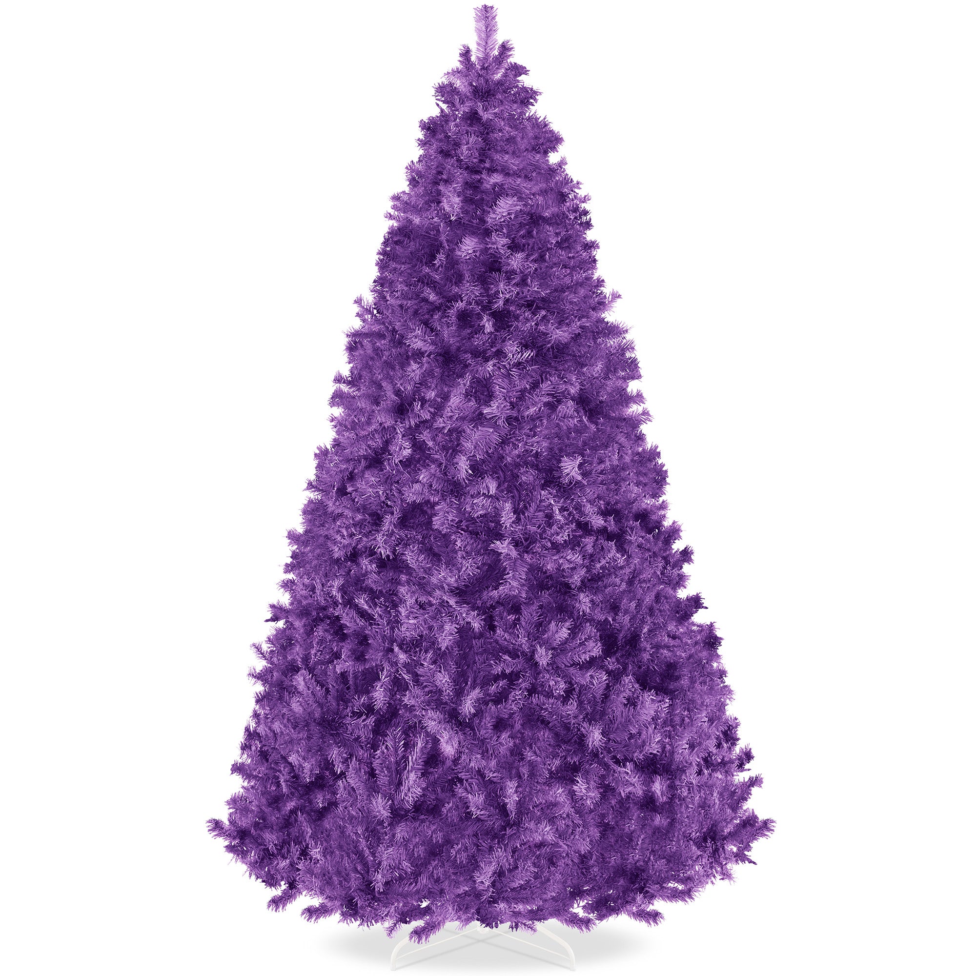 Artificial Purple Christmas Tree, Unlit Pine Design w/Easy Assembly ...
