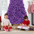 Artificial Purple Christmas Tree, Unlit Pine Design w/Easy Assembly ...