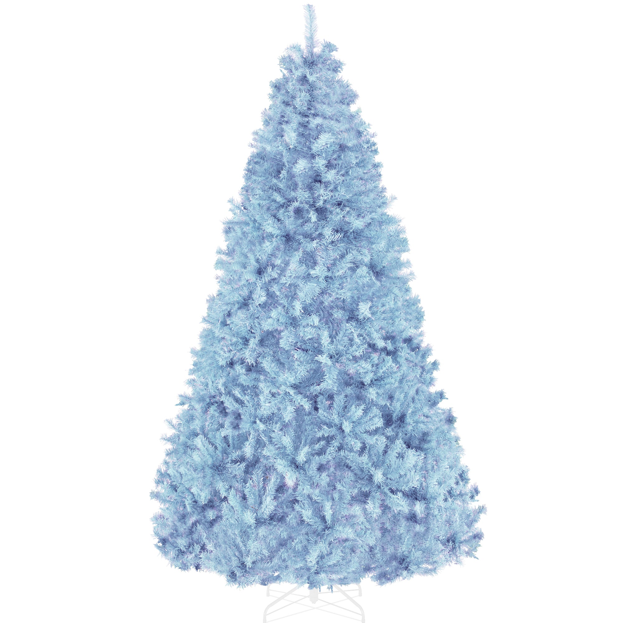 Artificial Baby Blue Christmas Tree, Unlit Pine Design w/Easy Assembly ...
