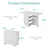Multipurpose Folding Table w/ Wheels, 3 Storage Shelves, Cubby, Handle ...