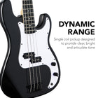Full Size Beginner 4-String Electric Guitar Bass Guitar w/ Padded Case ...