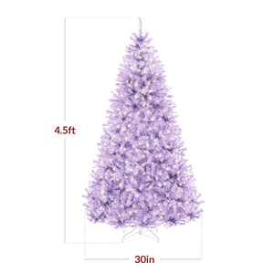 Pre-Lit Artificial Lavender Christmas Tree w/ Incandescent Lights ...