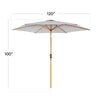 Outdoor Woodgrain Pattern Patio Umbrella Decoration w/ Tilt, Crank - 1 ...