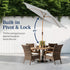 Outdoor Woodgrain Pattern Patio Umbrella Decoration w/ Tilt, Crank - 1 ...