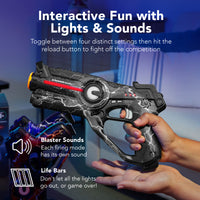 Set of 4 Rechargeable Laser Tag Blasters w/ Docking Station, No Vests ...