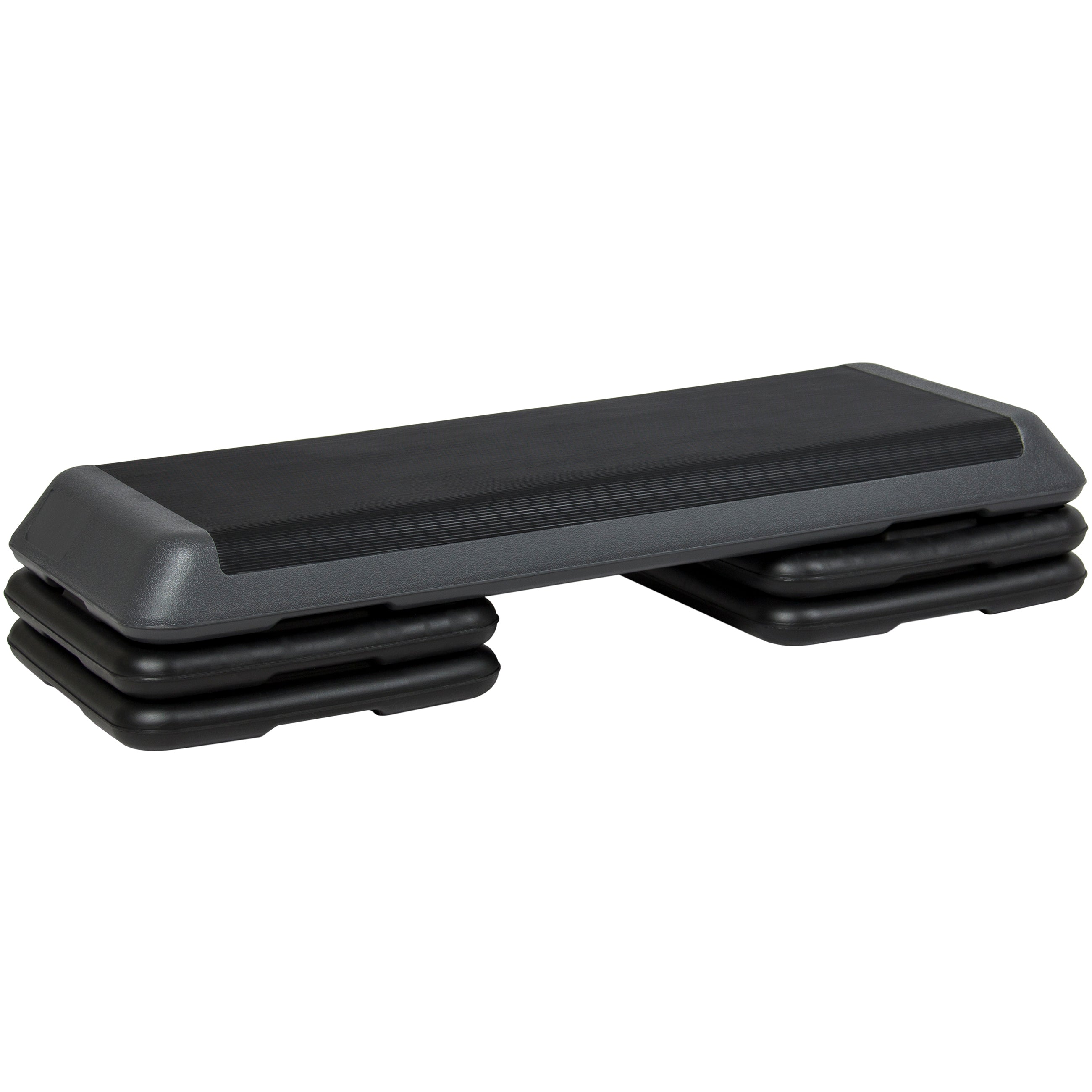 43in Height-Adjustable Fitness Step Platform Riser - Black/Gray – Best ...
