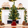 Pre-Lit Tabletop Christmas Tree w/ Red Velvet Cover & Gold Cord – Best ...