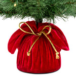 Pre-Lit Tabletop Christmas Tree w/ Red Velvet Cover & Gold Cord – Best ...